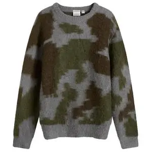 Gramicci Mohair Camouflage Print Sweater