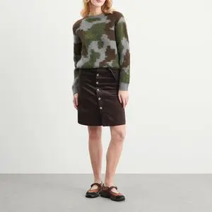 Gramicci Mohair Camouflage Print Sweater