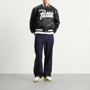 PATTA Script Logo Satin Varsity Jacket