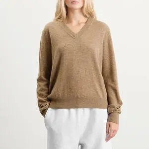 ENTIRE STUDIOS Knitted V-neck Jumper - Camel