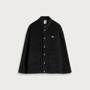 DANTON Stand Collar Fleece Jacket - Black