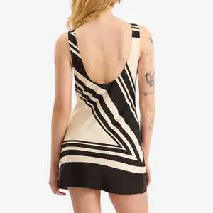 SIR. Pietra Scoop Mini Dress - Black
