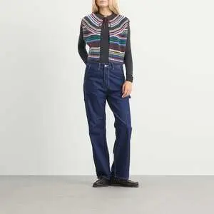 BEAMS Multi Stripe Knit Vest