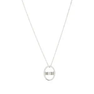 MAISON MARGIELA Open Signet Necklace - Polished Palladio