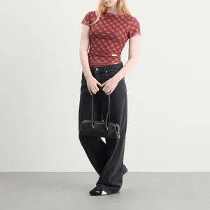 HOUSE OF SUNNY Retro Check Mesh Top