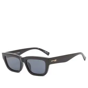 Le Specs Le Castle Square Frame Sunglasses - Black/smoke Mono Polarized