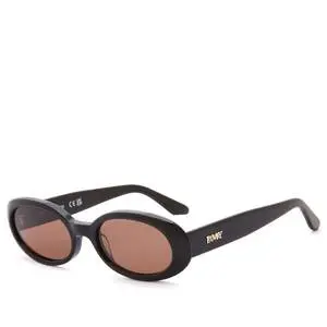 DMY STUDIOS Valentina Round Frame Sunglasses - Black/blue