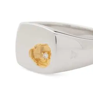 Tom Wood Mined Diamond Signet Ring