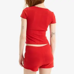 PEACHY DEN Marie Knit Polo Top - Jam