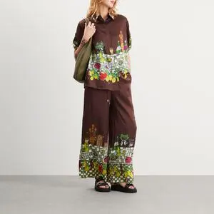 ALEMAIS Fredo Silk Pant - Chocolate