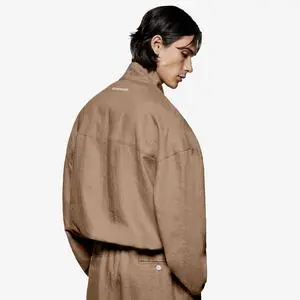 MKI MIYUKI ZOKU Linen Track Jacket - Mushroom
