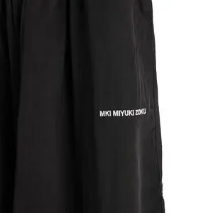 MKI MIYUKI ZOKU Sandwash Cupro Wide Leg Trousers - Black