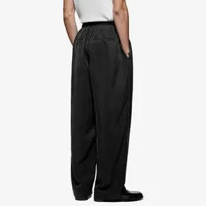 MKI MIYUKI ZOKU Sandwash Cupro Wide Leg Trousers - Black