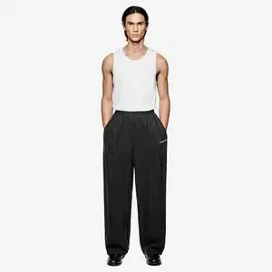 MKI MIYUKI ZOKU Sandwash Cupro Wide Leg Trousers - Black