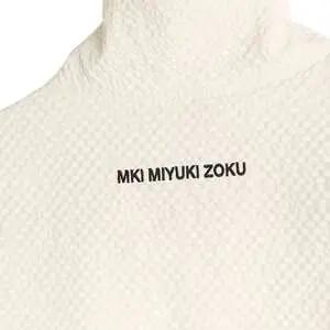 MKI MIYUKI ZOKU Seersucker Quarter Zip - Bone