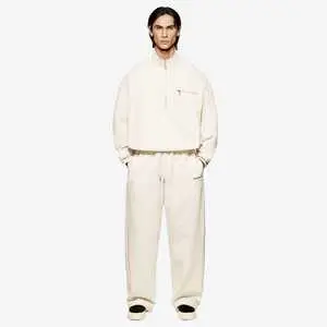 MKI MIYUKI ZOKU Seersucker Quarter Zip - Bone