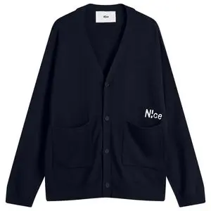 N!CE Embroidered Logo Knit Cardigan