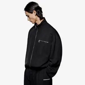 MKI MIYUKI ZOKU Viscose Linen Track Jacket - Black