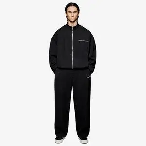 MKI MIYUKI ZOKU Viscose Linen Track Jacket - Black