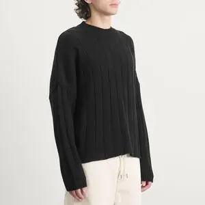 ABOUT:BLANK Rib Knit Crew - Black