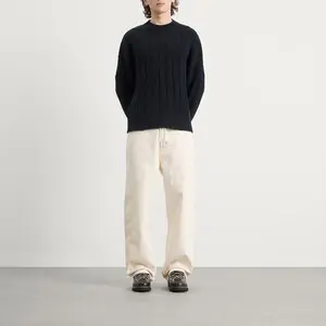 ABOUT:BLANK Rib Knit Crew - Black