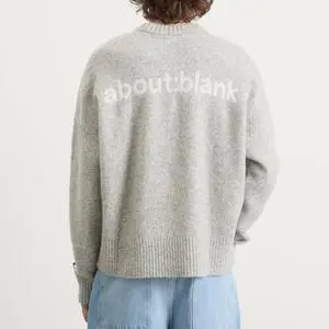 ABOUT:BLANK Mohair Knitted Logo Crewneck