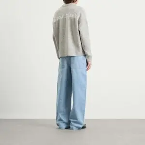 ABOUT:BLANK Mohair Knitted Logo Crewneck