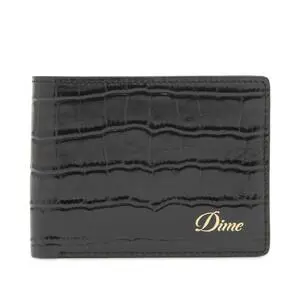 DIME Croc Bifold Wallet - Black