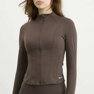 TALA Dayflex Zip Through Running Jacket - Mocha Brown
