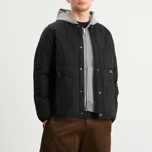 Taion Work Crew Neck Down Jacket - Black