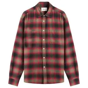 Nn07 Deon Check Flannel Shirt - Red Check