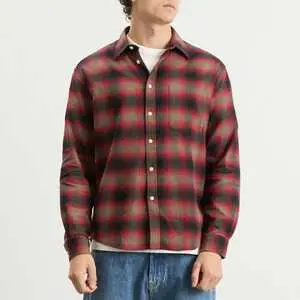 Nn07 Deon Check Flannel Shirt - Red Check