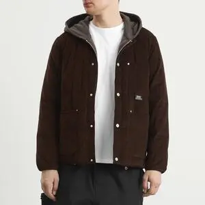 Taion Work Crew Neck Down Jacket - Dark Brown
