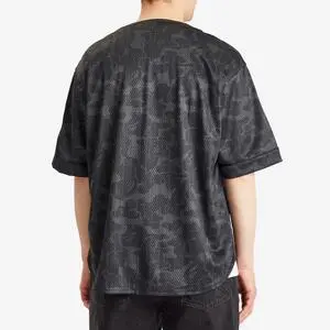 A BATHING APE Camo Stripe Baseball Shirt