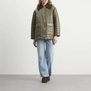 GANNI Shiny Quilt Jacket - Kalamata