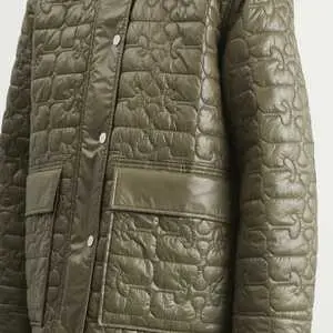 GANNI Shiny Quilt Jacket - Kalamata