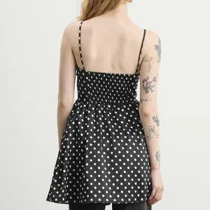 GANNI Mini Strap Dress With Bow Detail