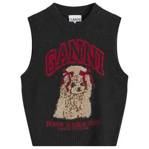 GANNI Graphic Wool Vest