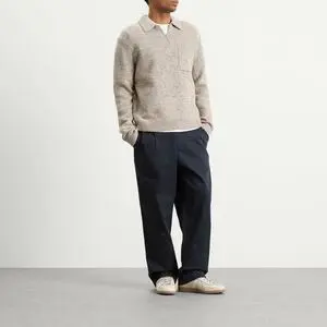 WAX LONDON Alpha Plain Stitch Zip Polo