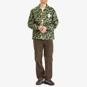 A BATHING APE Abc Camo Nyc Logo Coach Jacket