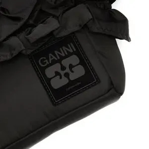 GANNI Mini Shopper Ruffle - Black
