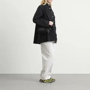 GANNI Mini Shopper Ruffle - Black