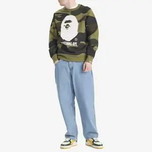A BATHING APE Giant 1st Camo Crew Sweatshirt