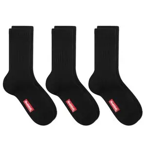 HEALTHKNIT Crew Socks 3 Pack - Black