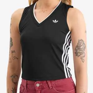 Adidas V-neck Sleeveless Top - Black