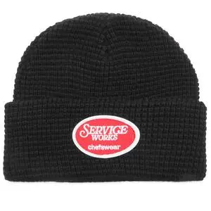 SERVICE WORKS Waffle Patch Beanie - Black