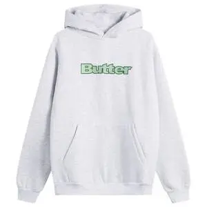 BUTTER GOODS Textured Logo Hoodie - Ash