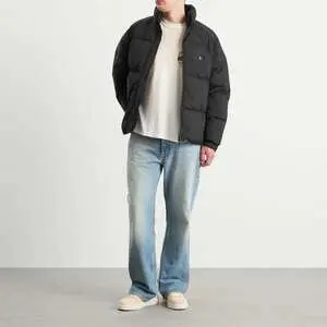 REPRESENT Funnel Neck Puffer Jacket - Black