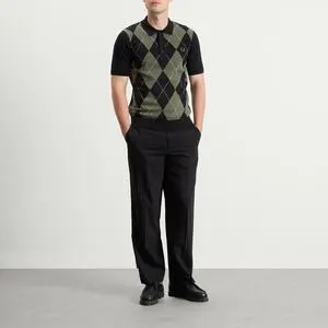 Fred Perry Argyle Knitted Polo Shirt