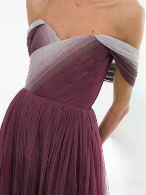ANA RADU Off-shoulder Gradient Tulle Dress